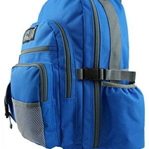 Deluxe Wheeled Rolling Backpack for School with Premium Sturdy Wheels Royal