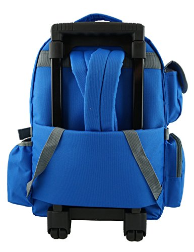 Deluxe Wheeled Rolling Backpack for School with Premium Sturdy Wheels Royal