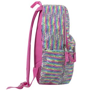 Mini Sequin Backpack Purse for Girls, Teens, Women - Rainbow Mini Backpack for Girls (Neon Rainbow)