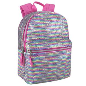 Mini Sequin Backpack Purse for Girls, Teens, Women - Rainbow Mini Backpack for Girls (Neon Rainbow)