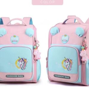 Kawaii backpack with kawaii key ring pandet,Laptop for teens cute korean kawaii backpack for school (Pink)