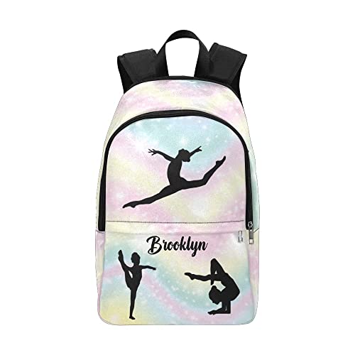 Gymnastic Personalized Backpack for Teen Boys Girls ,Custom Travel Backpack Bookbag Casual Bag with Name Gift