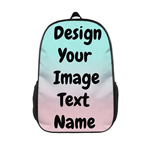 Custom Backpack, Personalized Bookbag, Customized Casual Backpack With Photo School Bag For Travel Hiking Daypacks