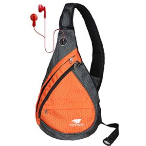 yhlcsq anti theft sling bag – small chest shoulder crossbody backpack for men & women orange