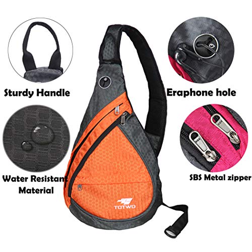 YHLCSQ Anti Theft Sling Bag - Small Chest Shoulder Crossbody Backpack for Men & Women Orange