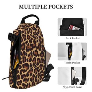 Cool Cheetah Leopard Sling Bag Crossbody Backpack Shoulder Chest Daypack Lightweight for Men Women Travel Hiking