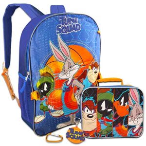 warner brothers studios space jam tune squad school backpack set ~ 7 pc bundle 16inch space jam a new legacy school bag, lunch box, water bottle, stickers, more | school supplies kids, toddlers