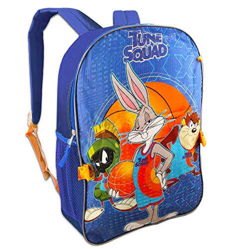 Warner Brothers Studios Space Jam Tune Squad School Backpack Set ~ 7 Pc Bundle 16inch Space Jam A New Legacy School Bag, Lunch Box, Water Bottle, Stickers, More | School Supplies Kids, Toddlers