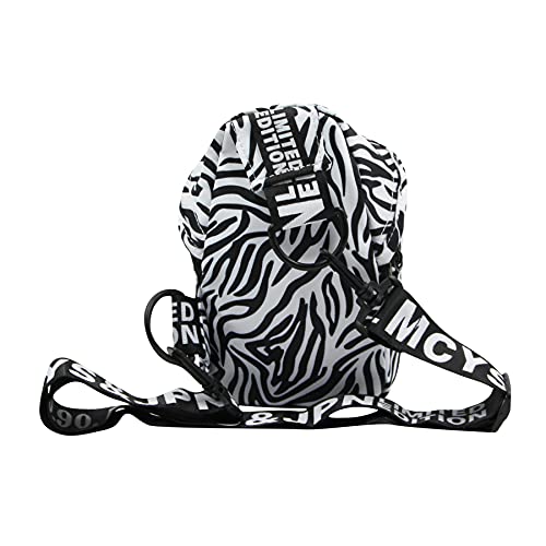 MOSSTYUS Unisex Sling Bag Chest Shoulder Backpack Lightweight Casual Daypack Biking Climbing Travel Hiking, Zebra