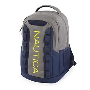 Nautica Backpack, Grey/Navy, 18"