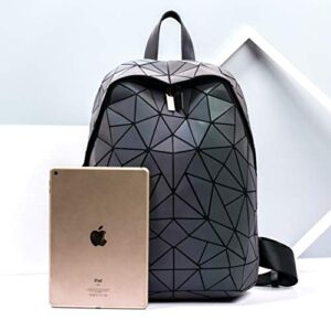 Geometric Backpack Luminous Backpacks Holographic Reflective Bag Lumikay Bags Irredescent Rucksack Rainbow A2