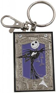 nightmare before christmas jack skellington and zero pewter keychain