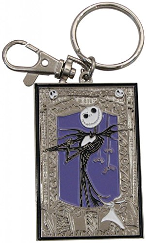 Nightmare Before Christmas Jack Skellington and Zero Pewter Keychain