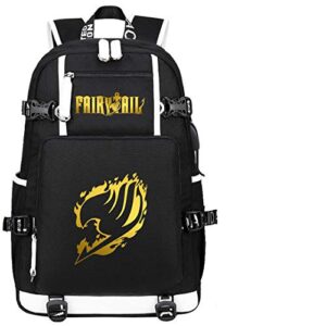 go2cosy anime fairy tail backpack natsu dragneel bookbag daypack satchel student bag school bag