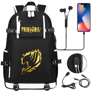 GO2COSY Anime Fairy Tail Backpack Natsu Dragneel Bookbag Daypack Satchel Student Bag School Bag