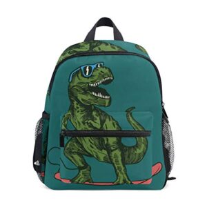 kids backpack skateboard dinosaur for toddler boy girls age 3-7