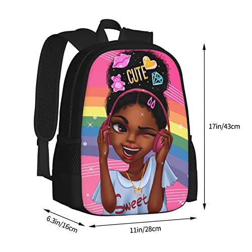 African Women Backpack Black Girl Magic School Bookbag Daypack For Teens Girls Durable