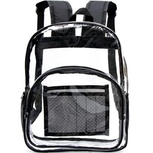 youngever large clear backpack, stadium approved clear bag, adjustable strap clear backpack