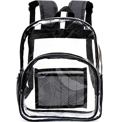 Youngever Large Clear Backpack, Stadium Approved Clear Bag, Adjustable Strap Clear Backpack