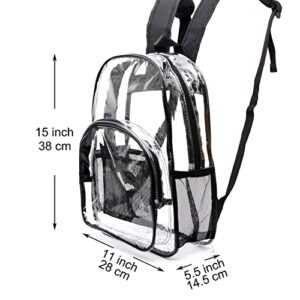 Youngever Large Clear Backpack, Stadium Approved Clear Bag, Adjustable Strap Clear Backpack