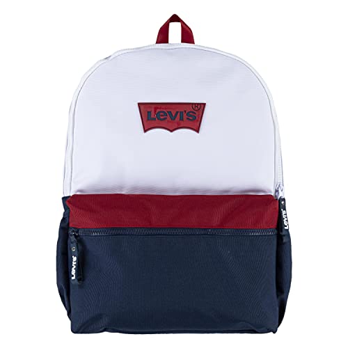 Levi's Kids' Classic Logo Backpack, Navy/White/Red, One Size