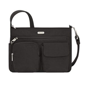 travelon patch crossbody, black, patch crossbody