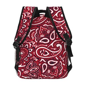 SWEET TANG Vintage Backpack Travel Laptop Backpack for Women & Men School College Students Backpack (Compatible with Paisley Bandana Red)