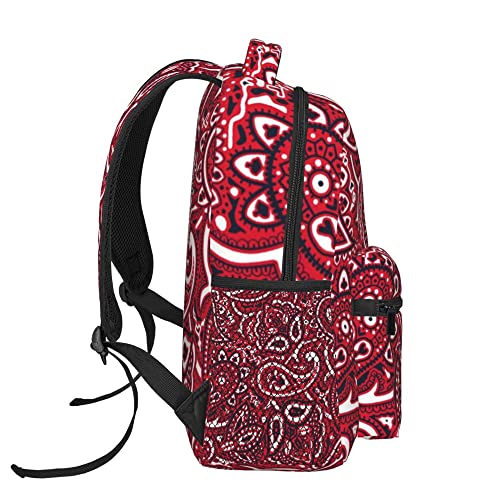 SWEET TANG Vintage Backpack Travel Laptop Backpack for Women & Men School College Students Backpack (Compatible with Paisley Bandana Red)