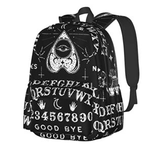 hodoyo vintage skeleton magic ouija board black backpack durable laptop backpack stylish bookbag with adjustable shoulder straps multipurpose backpacks for business work