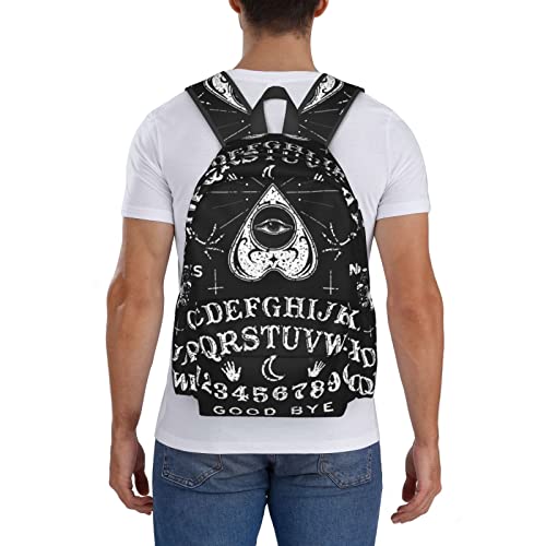 HODOYO Vintage Skeleton Magic Ouija Board Black Backpack Durable Laptop Backpack Stylish Bookbag with Adjustable Shoulder Straps Multipurpose Backpacks for Business Work