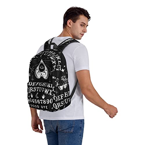 HODOYO Vintage Skeleton Magic Ouija Board Black Backpack Durable Laptop Backpack Stylish Bookbag with Adjustable Shoulder Straps Multipurpose Backpacks for Business Work