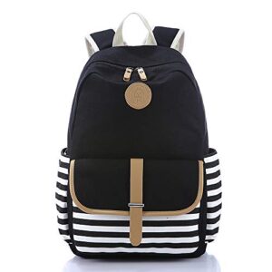 sugaroom canvas bookbags school backpack laptop schoolbag for teens girls high school