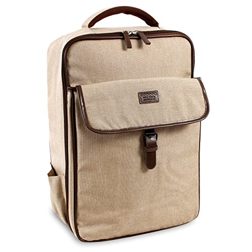 J World New York Class Laptop Backpack, Sand, 18 X 13 X 6 (H X W X D)