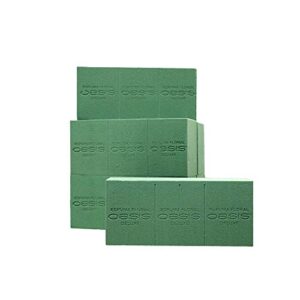 oasis smithers floral foam deluxe – foam bricks – craft blocks – foam for dry flowers – lightweight green foam – florist foam for arrangements and decorations – 6 pack