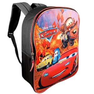 Walt Disney Studio Cars Backpack School Set for Boys, Kids Bundle with Deluxe 15 Inch Lightning McQueen Bag, 200+ Stickers, and More (Disney Supplies), lunch, lunch