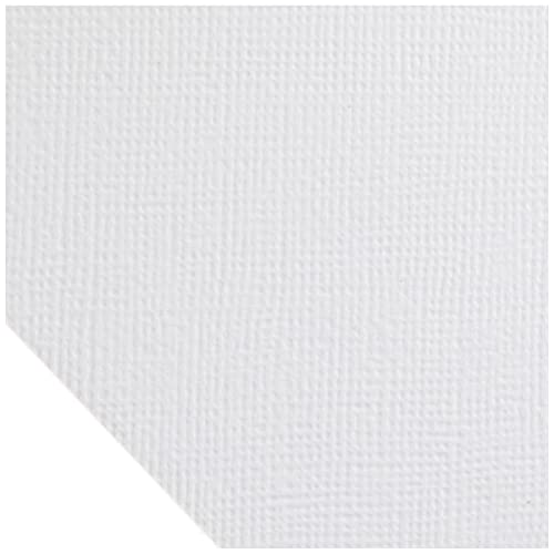 12 x 12-inch White AC Cardstock Pack by American Crafts | Includes 60 sheets of heavy weight, textured white cardstock