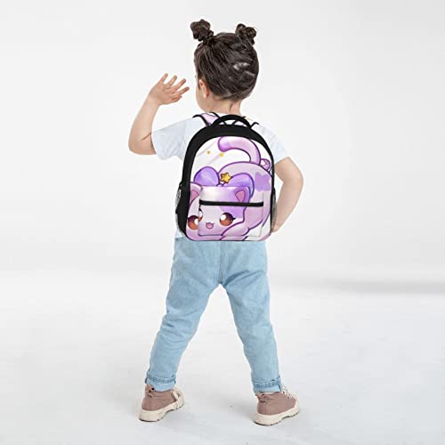 YAOJIAADM Anime Backpack Schoolbag 3D Printed Large Capacity Waterproof Nylon Backpack Adjustable Shoulder Strap Suitable for Travel Picnic Black