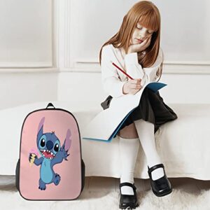 Ervkgm Cartoon Backpack School Bag Bookbag Cute 17 Inch with Lunch Bag Tote and Pencil Case Box Pouch for Boys Girls