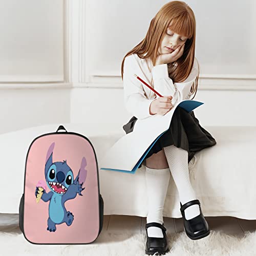 Ervkgm Cartoon Backpack School Bag Bookbag Cute 17 Inch with Lunch Bag Tote and Pencil Case Box Pouch for Boys Girls