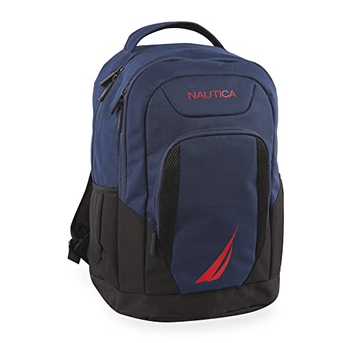 Nautica Backpack, Navy/Red, 18"