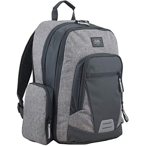 FUEL City Explorer Expandable Backpack, Mid Gray Chambray