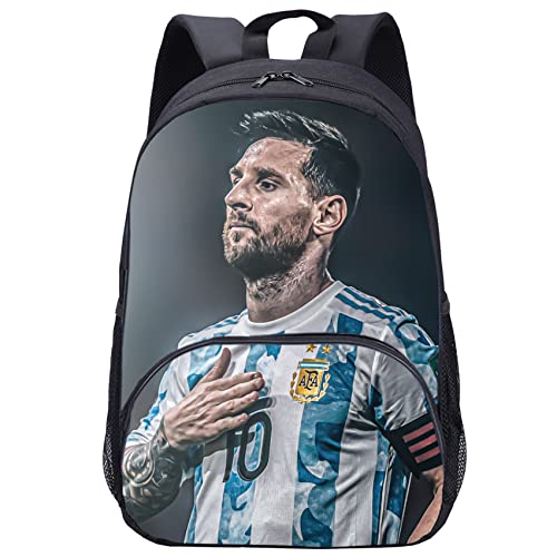 Bootfu Teen Boys Messi Backpack-Students Back to School Bookbag Lightweight Travel Bag-Rucksack for Messi Fans