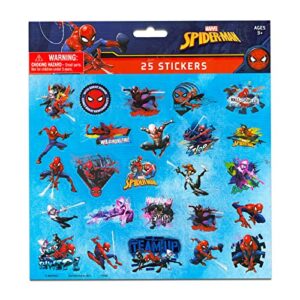 Spiderman Mini Backpack for Boys 4-6 - Bundle with 11” Spiderman Preschool Backpack, Water Pouch, Spiderman Stickers, More - Spiderman Backpack Toddler Boys Small