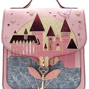 Danielle Nicole X Harry Potter Hogwarts Castle Sunset Mini Backpack - Fashion Cosplay Disneybound Cute Bags, Multicolor