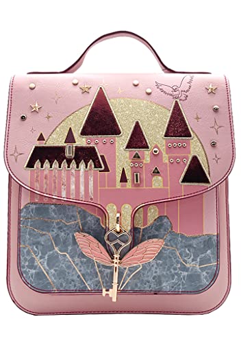 Danielle Nicole X Harry Potter Hogwarts Castle Sunset Mini Backpack - Fashion Cosplay Disneybound Cute Bags, Multicolor