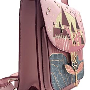 Danielle Nicole X Harry Potter Hogwarts Castle Sunset Mini Backpack - Fashion Cosplay Disneybound Cute Bags, Multicolor