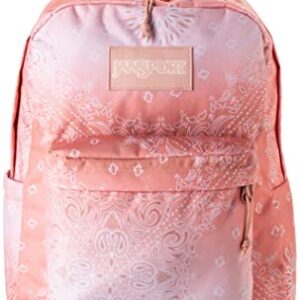 JanSport SuperBreak Backpack - School, Travel, or Work Bookbag with Water Bottle Pocket, Cowboy Kerchief Misty Rose