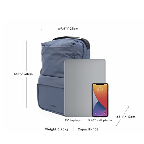 Hellolulu KIIRA 2 in 1 Daypack Full Width Detachable Organizer Fits Up To 13" Laptop, Fashion Water Repellent Multiple Pockets Backpack, For Travel School And Everyday Use, Blue Gray