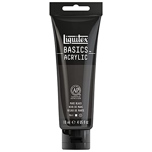 Liquitex BASICS Acrylic Paint, 118ml (4-oz) Tube, Mars Black