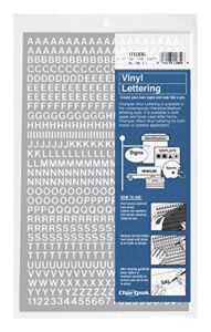 chartpak self-adhesive vinyl capital letters and numbers, 1/4 inches high, white, 610 per pack (01006)